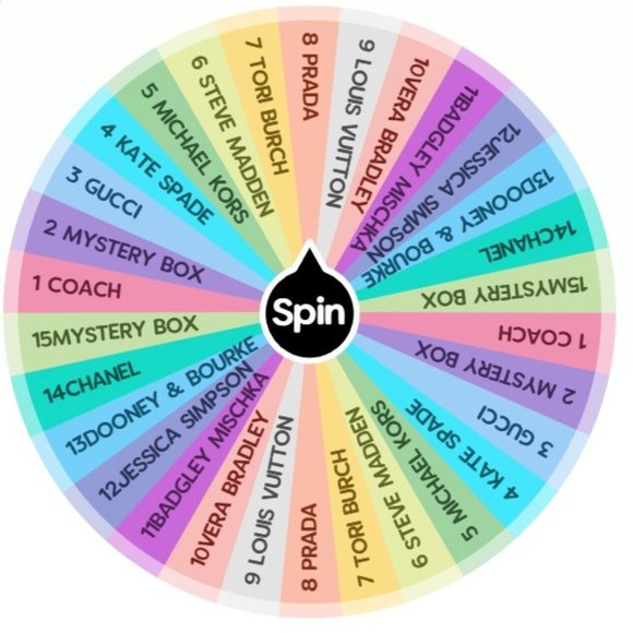 Bags | Live Show Spin The Wheel | Poshmark